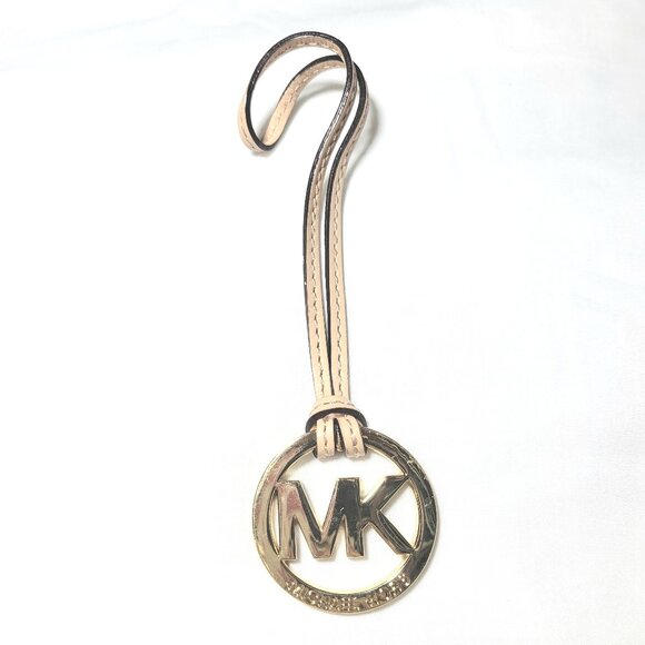 Michael Kors | Accessories | Michael Kors Medallion Hang Charm Keychain Gold Logo Purse Coat Fob ...